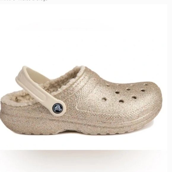 CROCS | Shoes | Crocs Classic Glitter Lined Clog Womens Size 3 M | Poshmark